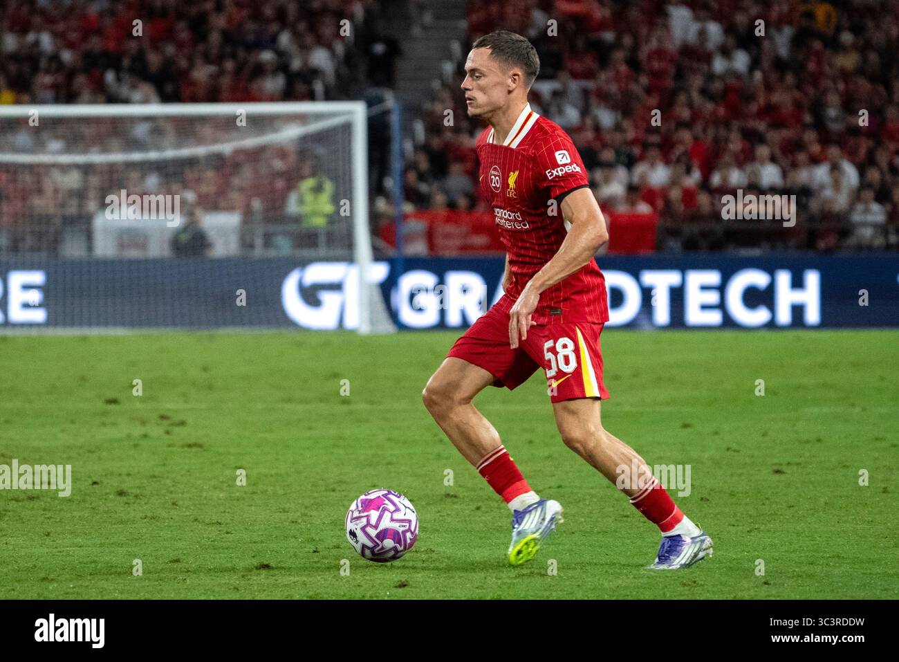 Liverpool's Florian Wirtz in action during a friendly soccer match ...