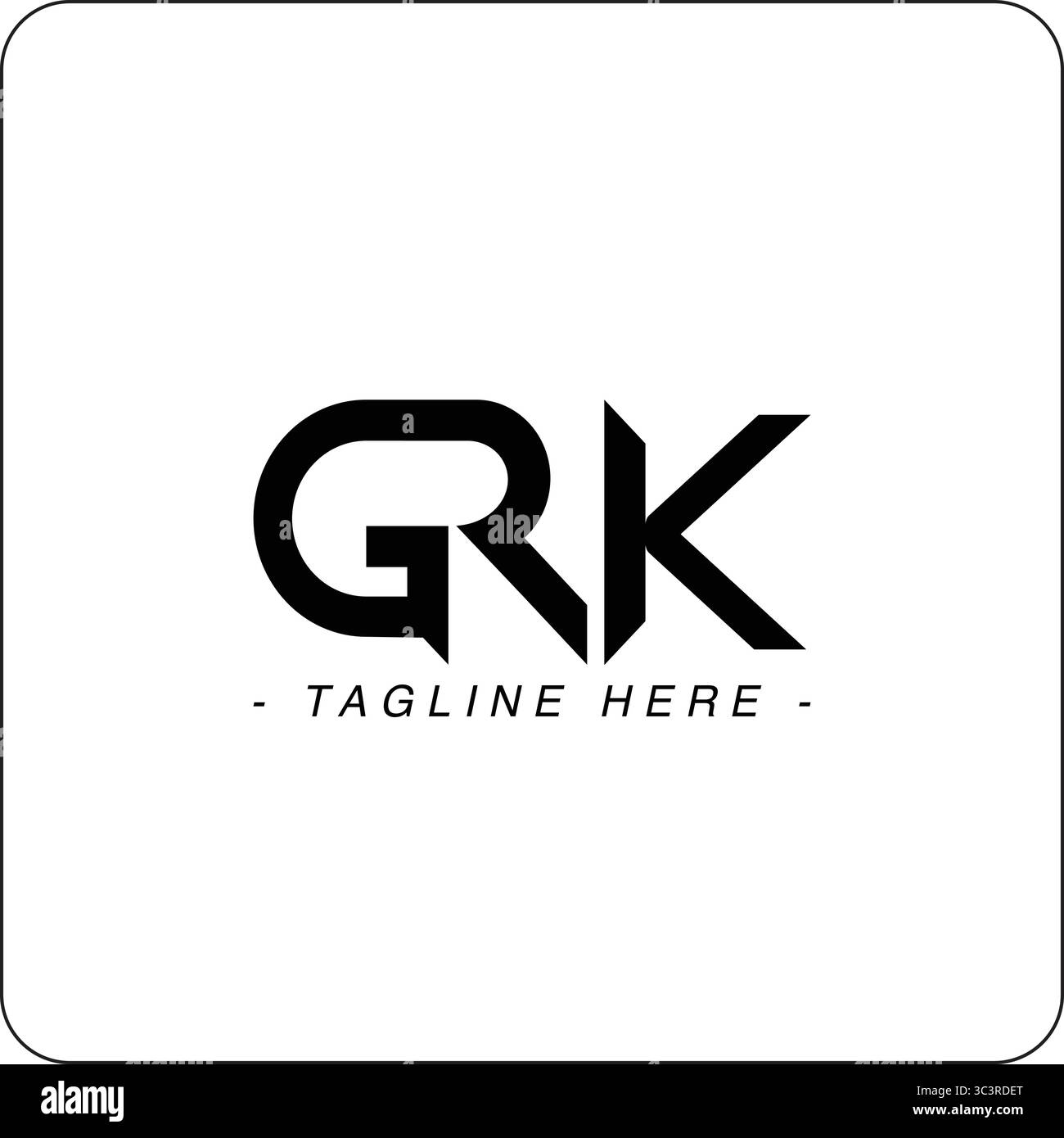 Letter GRK Combination logo design for business and trade Stock Vector ...