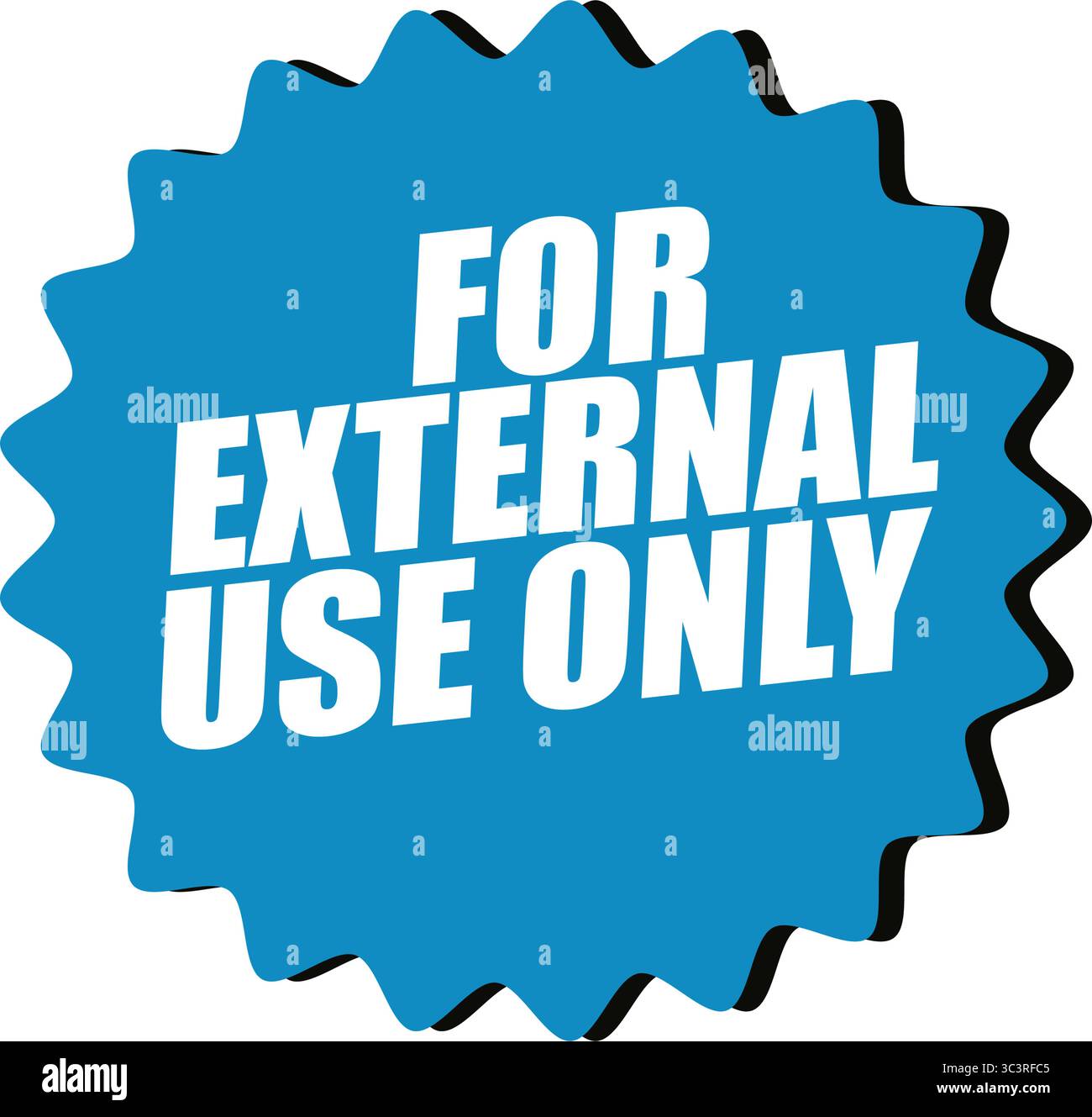 External Use Only Label – Vector Warning Badge for Packaging, Medical ...