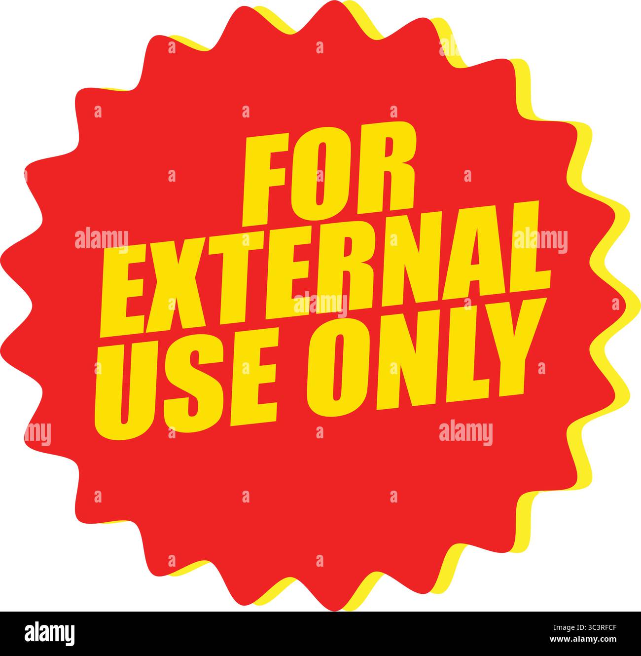 External Use Only Label – Vector Warning Badge for Packaging, Medical ...