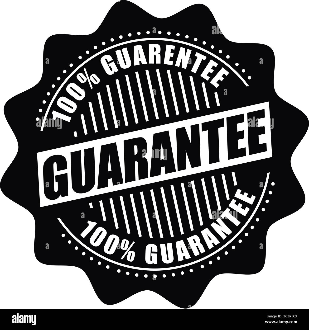 100% Guarantee Badge Label – Vector Certified Seal for Trust, Quality ...