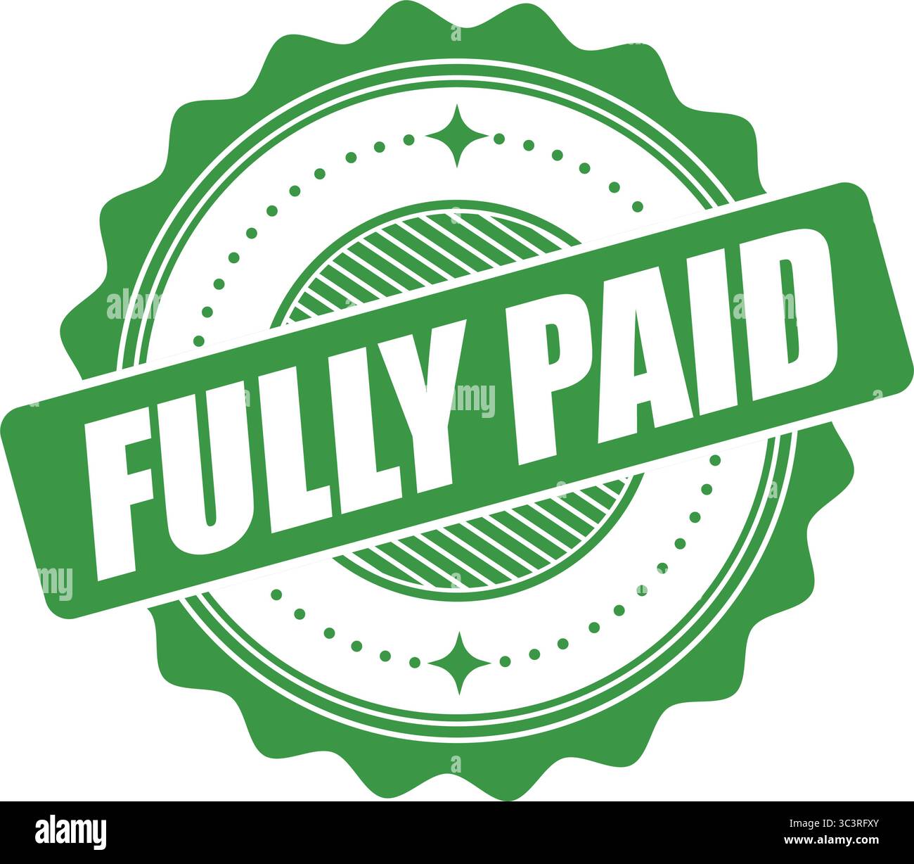 Fully Paid Stamp Label – Payment Completion Seal Vector Design for ...