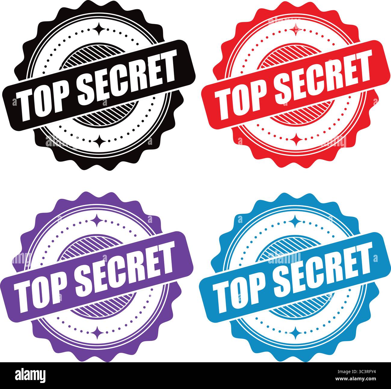 Top Secret Stamp Badge – Classified Confidential Document Label Vector ...