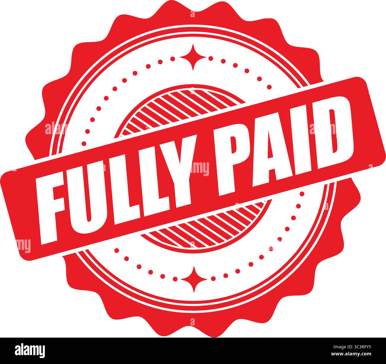 Fully Paid Stamp Label – Payment Completion Seal Vector Design for ...