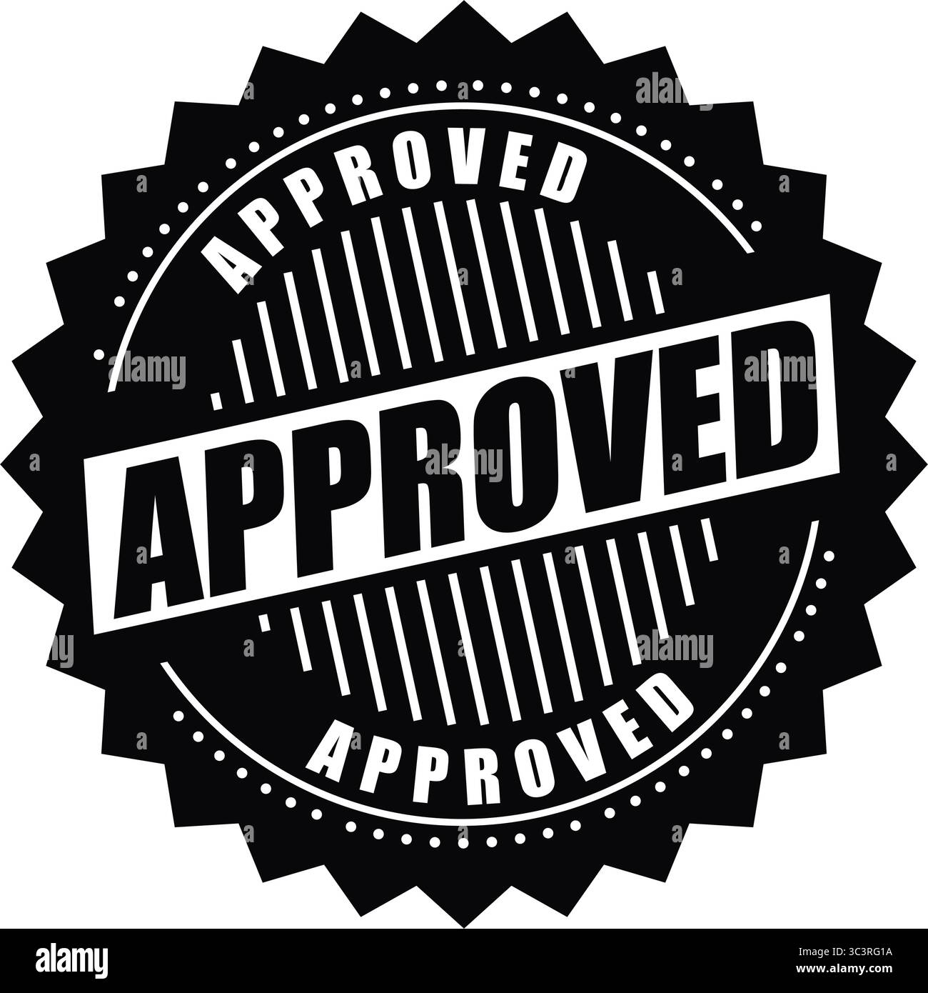 Approved Badge Stamp – Certified Approval Vector Label Design for ...