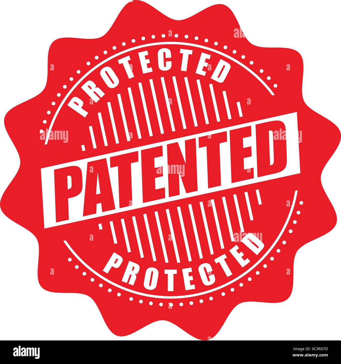 Patented Protected Label Badge – Black Seal Stamp Vector Design for ...