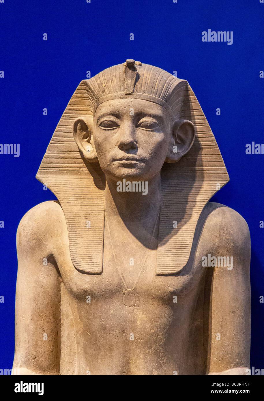 Egypt, Cairo, Grand Egyptian Museum, statue of Amenemhat III, from ...