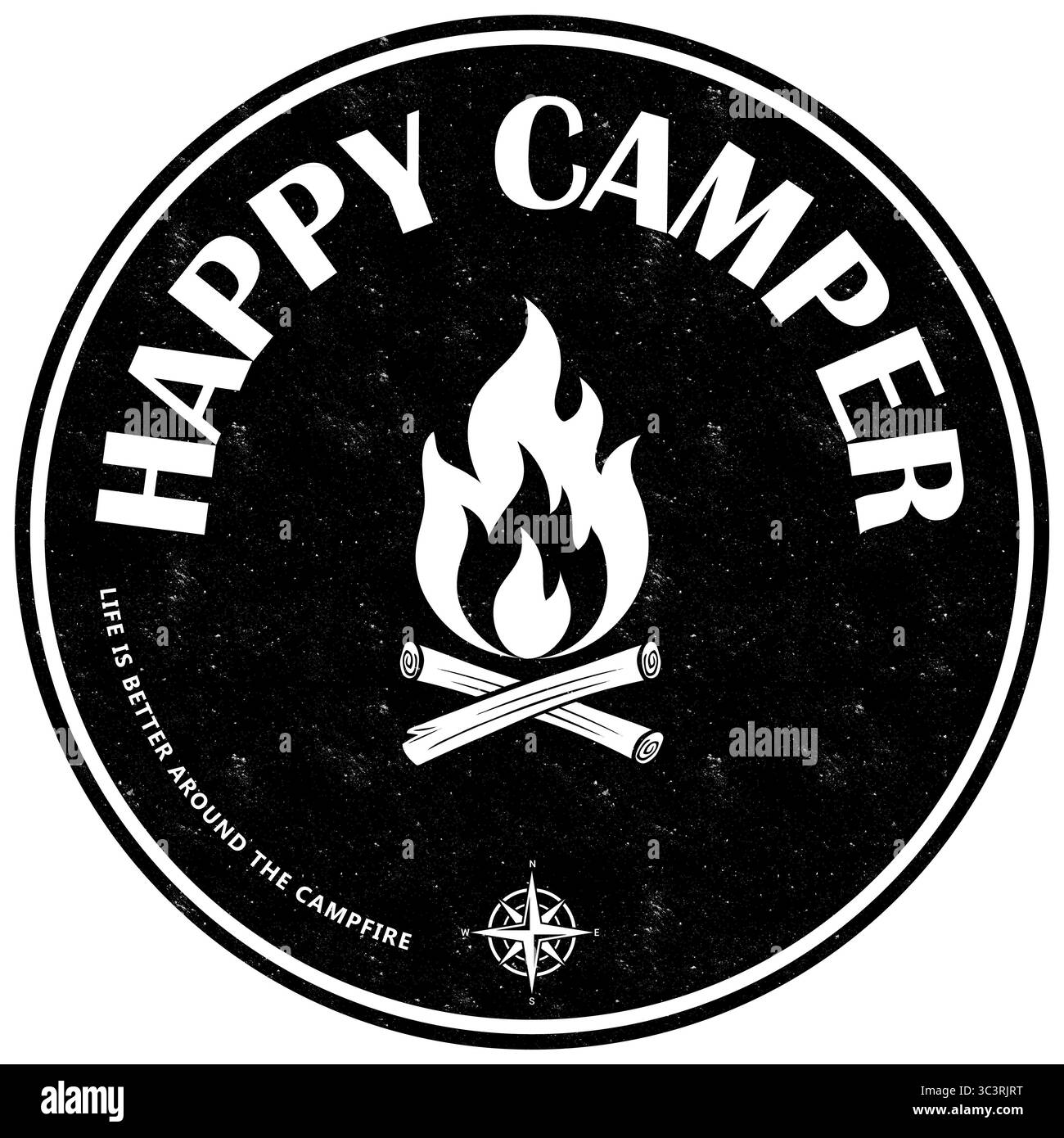Vintage camping logo adventure Cut Out Stock Images & Pictures - Alamy