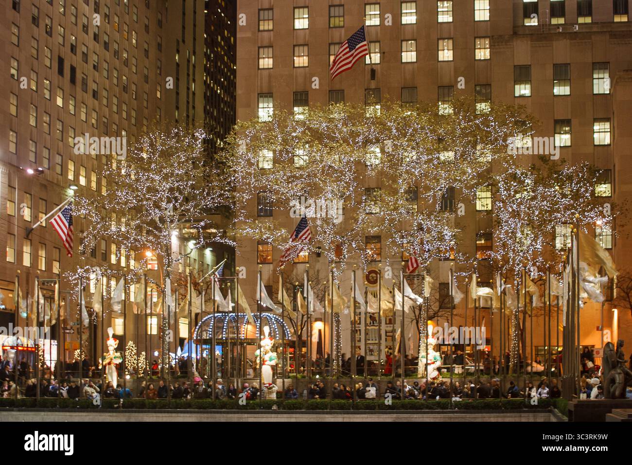 holiday decorations at Rockefeller Center Stock Photo - Alamy