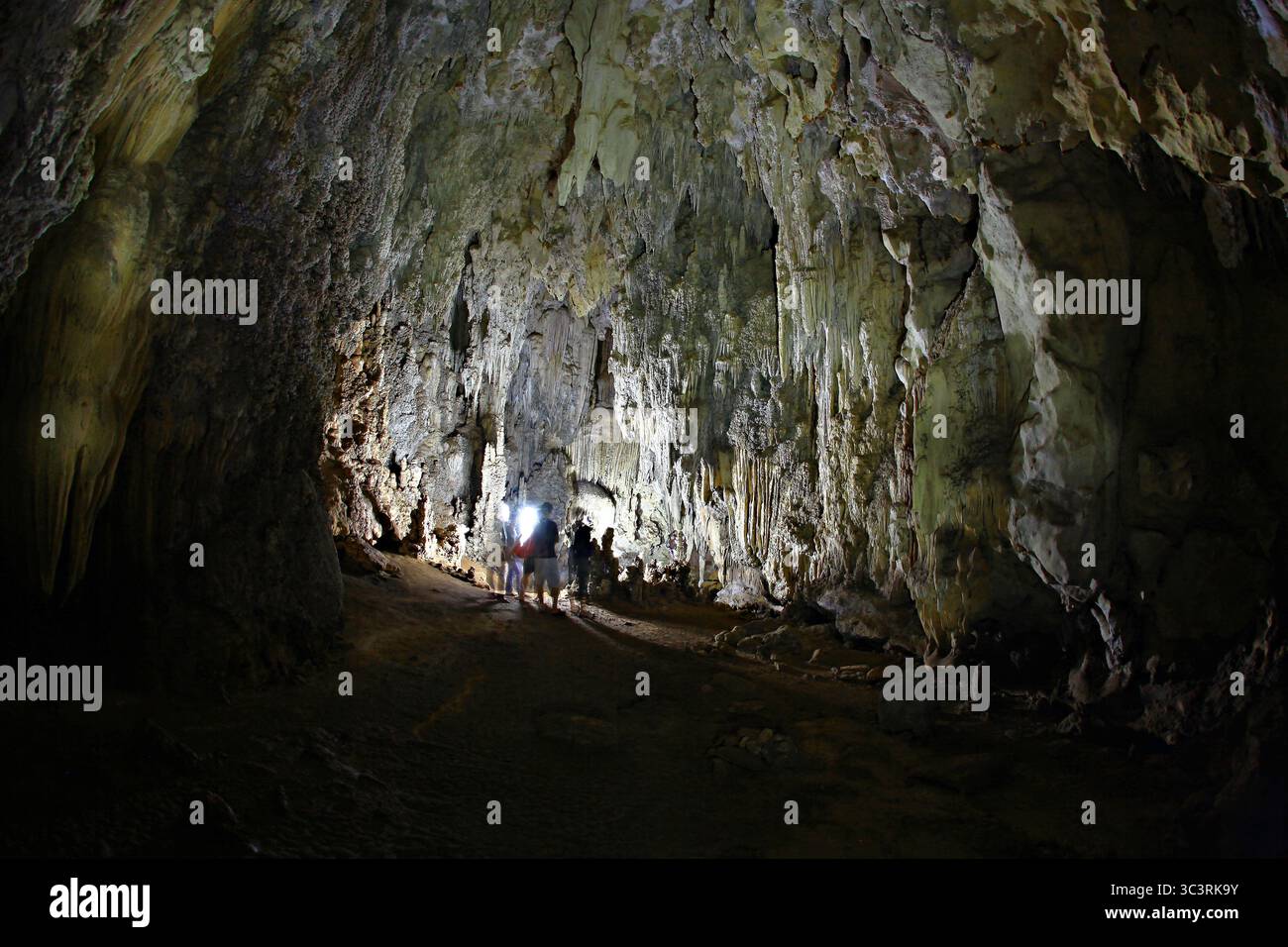 Scenery view of Pakarang Cave (Coral Cave) Amazing limestone rock ...