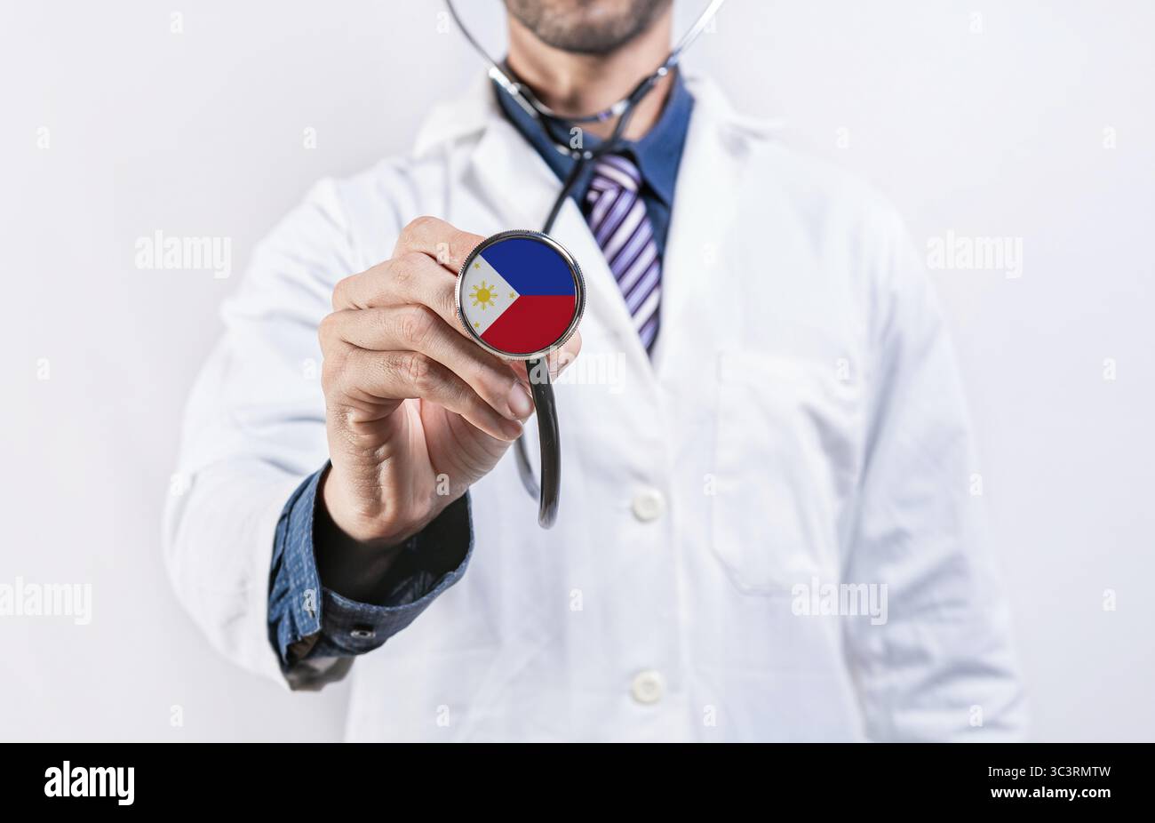 Philippines healthcare system, doctor holding stethoscope. Philippines ...