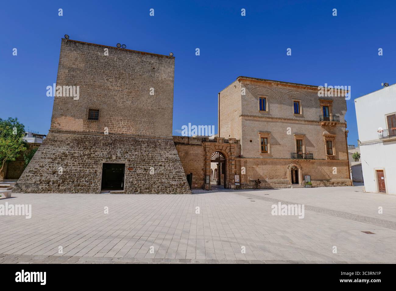 Square in medieval quarter galatone hi-res stock photography and images ...