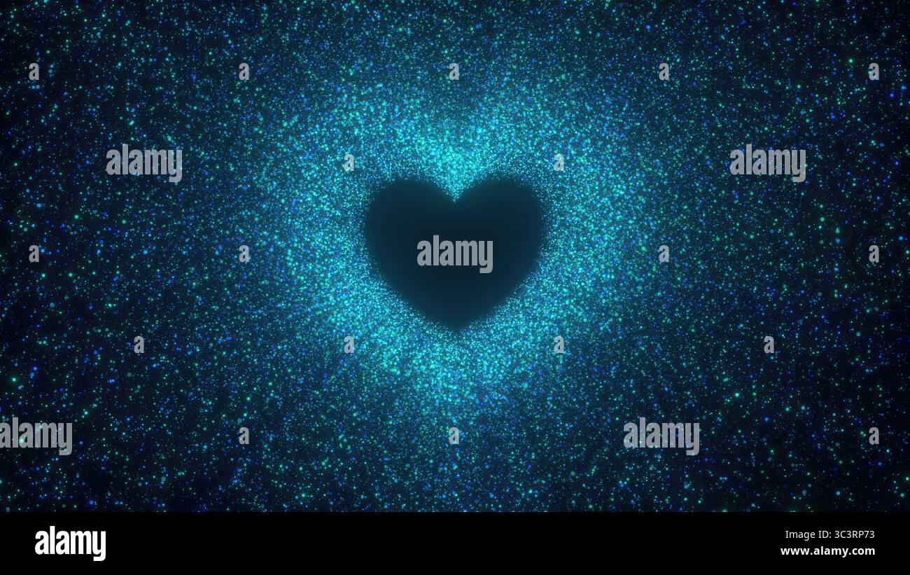 Heart particle tunnel. Computer generated 3d render Stock Photo - Alamy