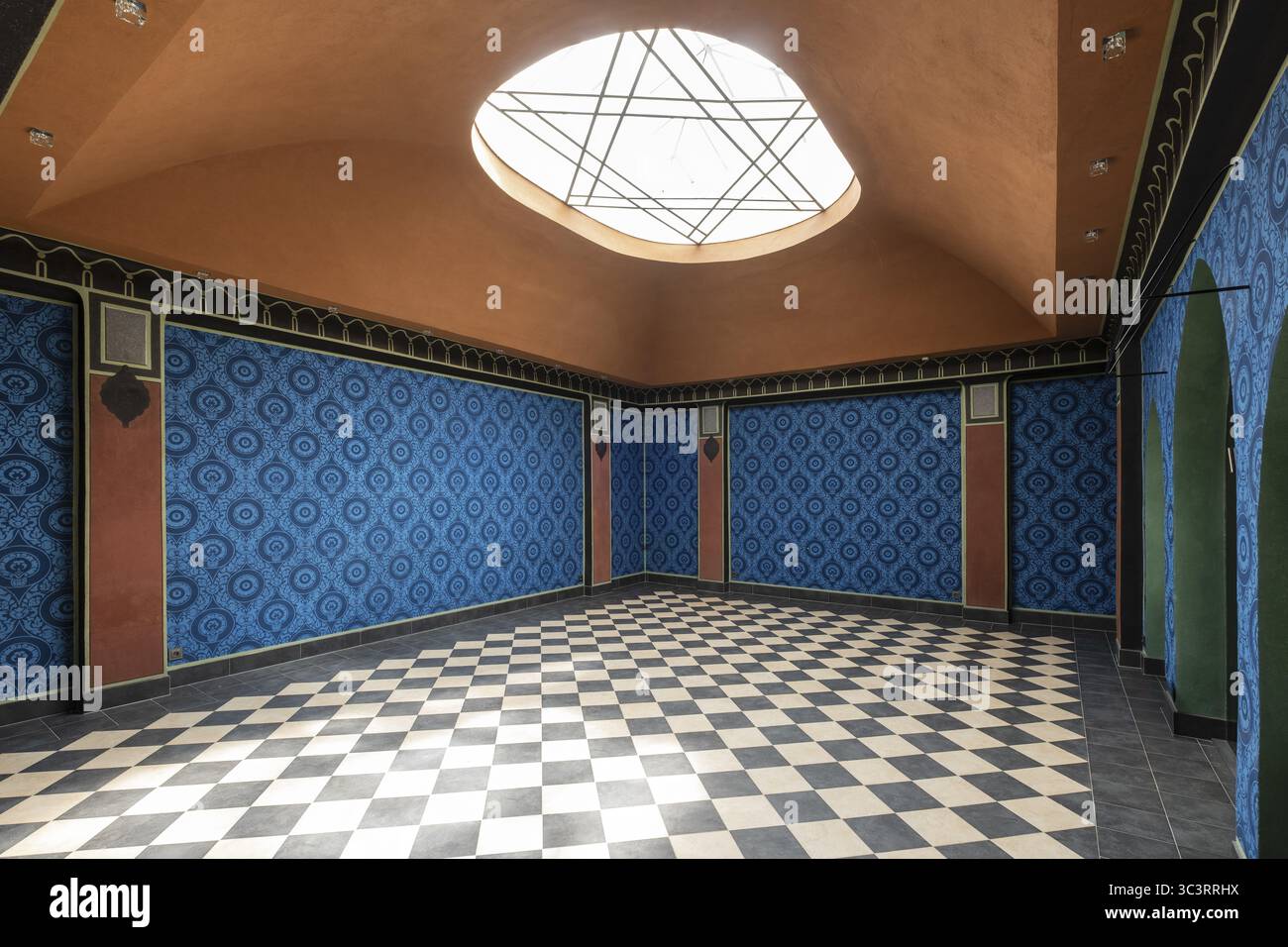 Renovated prayer room of the Jewish community in the Neolog Synagogue ...