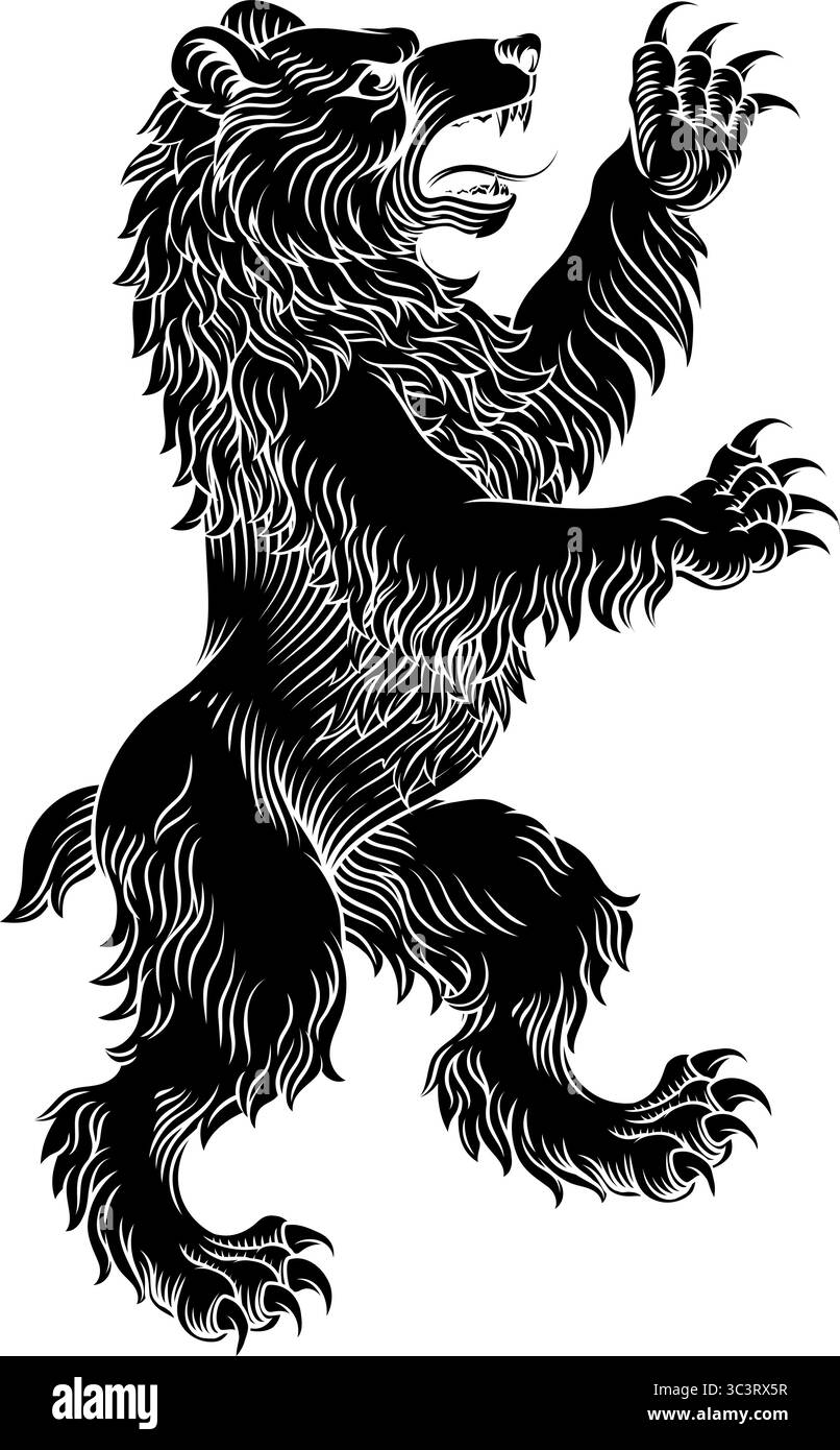 Black bear white crest Black and White Stock Photos & Images - Alamy