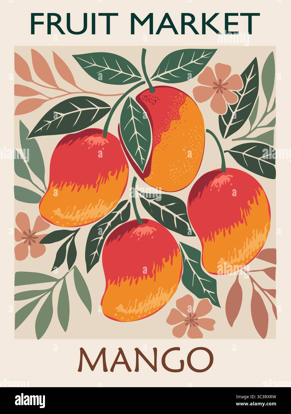 Modern fruit illustration Stock Vector Images - Alamy