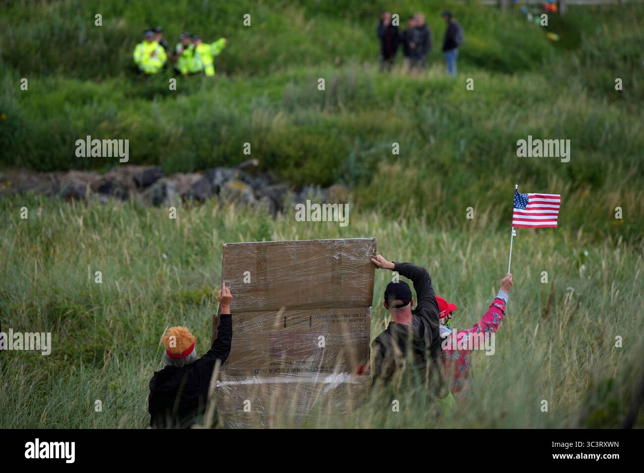 Trump supporters face police and security forces as they protest near ...