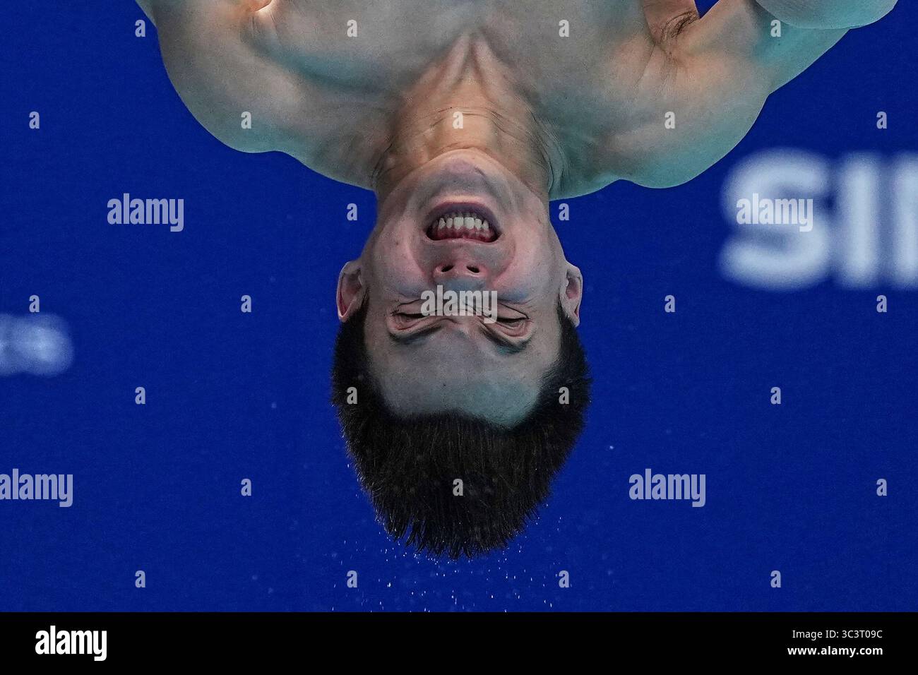 Yan Siyu of China competes in the men's 1m springboard diving final at ...