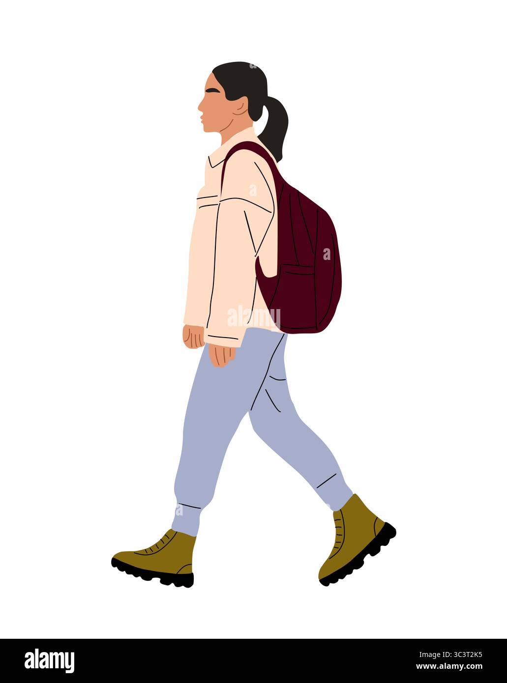 Person in outdoor jacket Stock Vector Images - Alamy