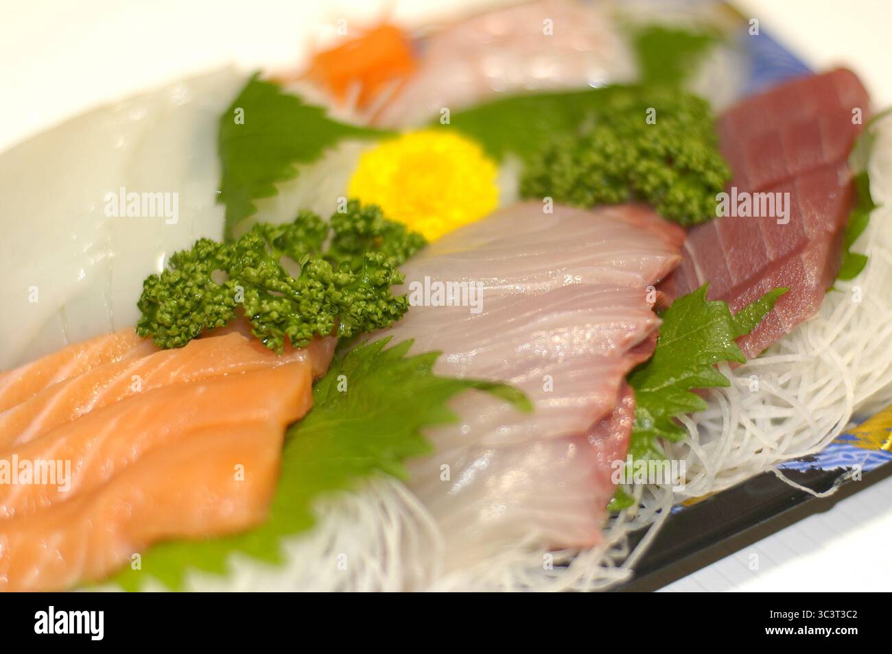 Sashimi set – a Japanese delicacy consisting of raw fish and seafood ...