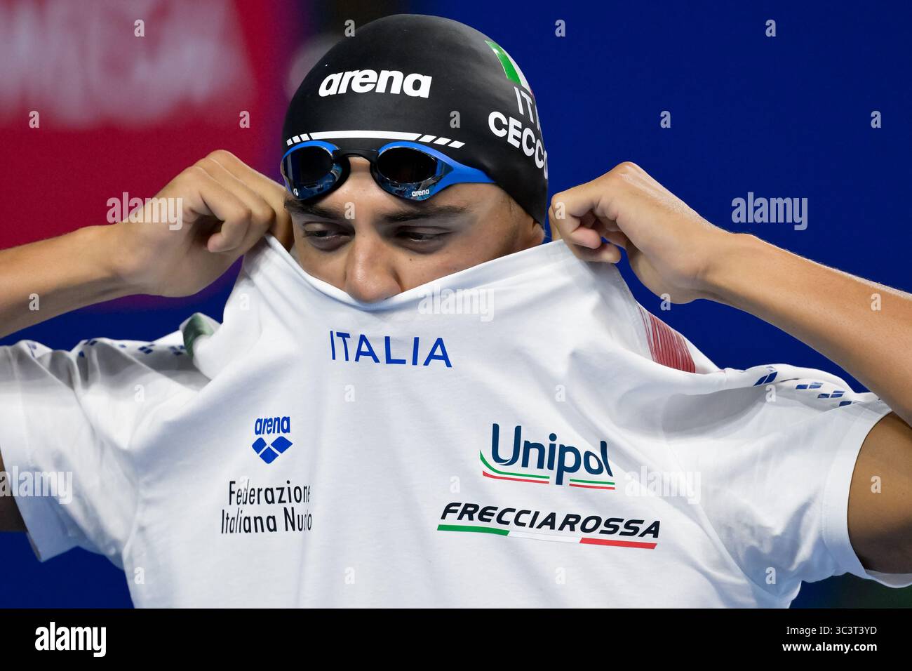 Singapore, Singapore. 27th July, 2025. Thomas Ceccon of Italy prepares ...