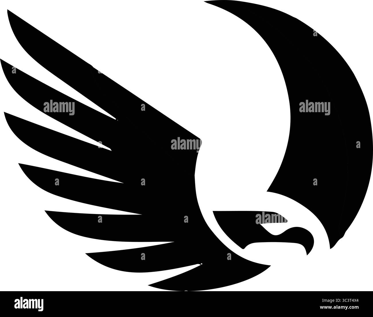 The eagle wing silhouette Stock Vector Image & Art - Alamy