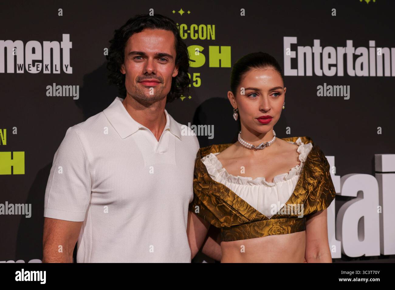 Jamie Roy, left, and Hermione Corfield attend Entertainment Weekly's ...