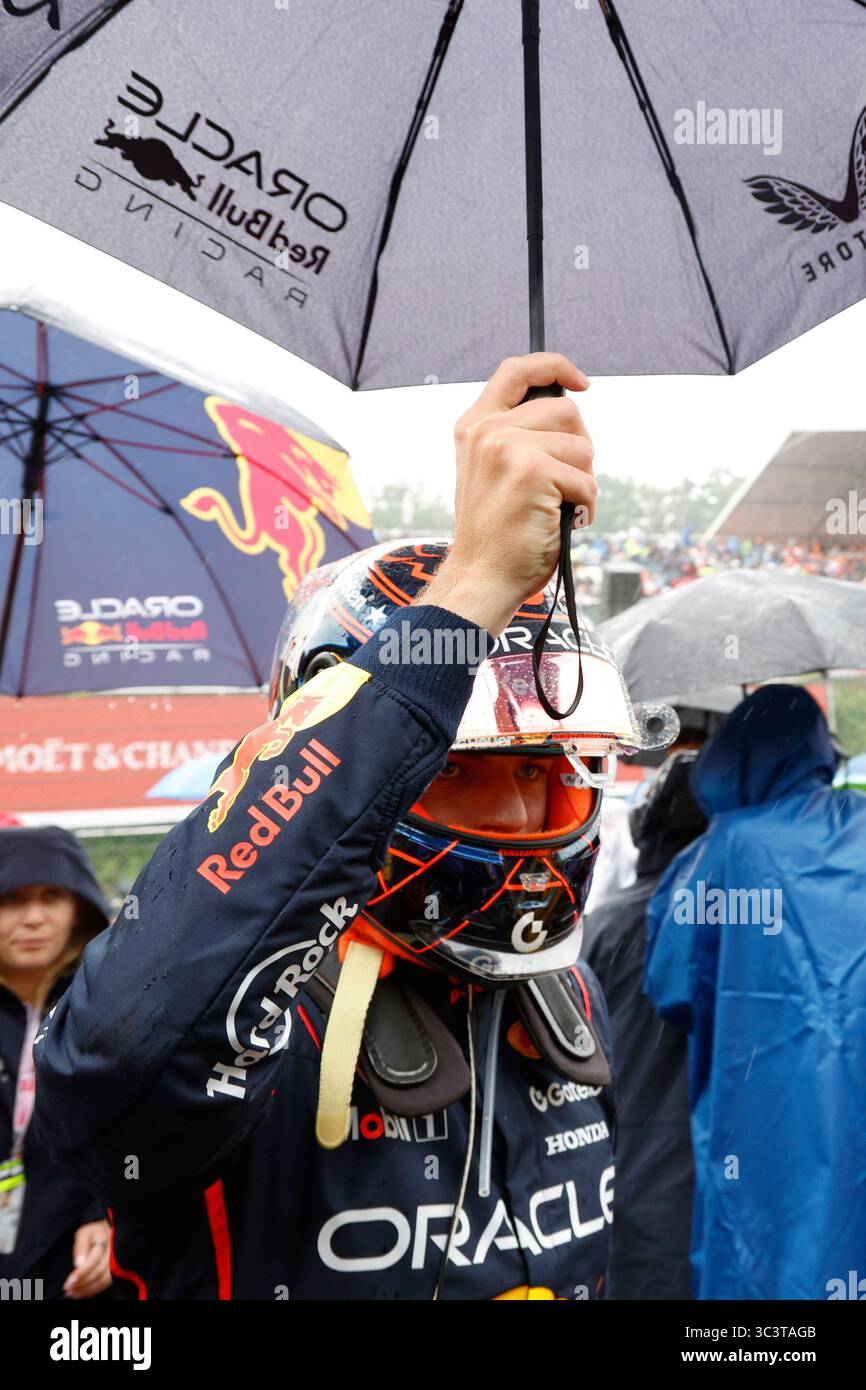 Red Bull driver Max Verstappen of the Netherlands walks with an ...
