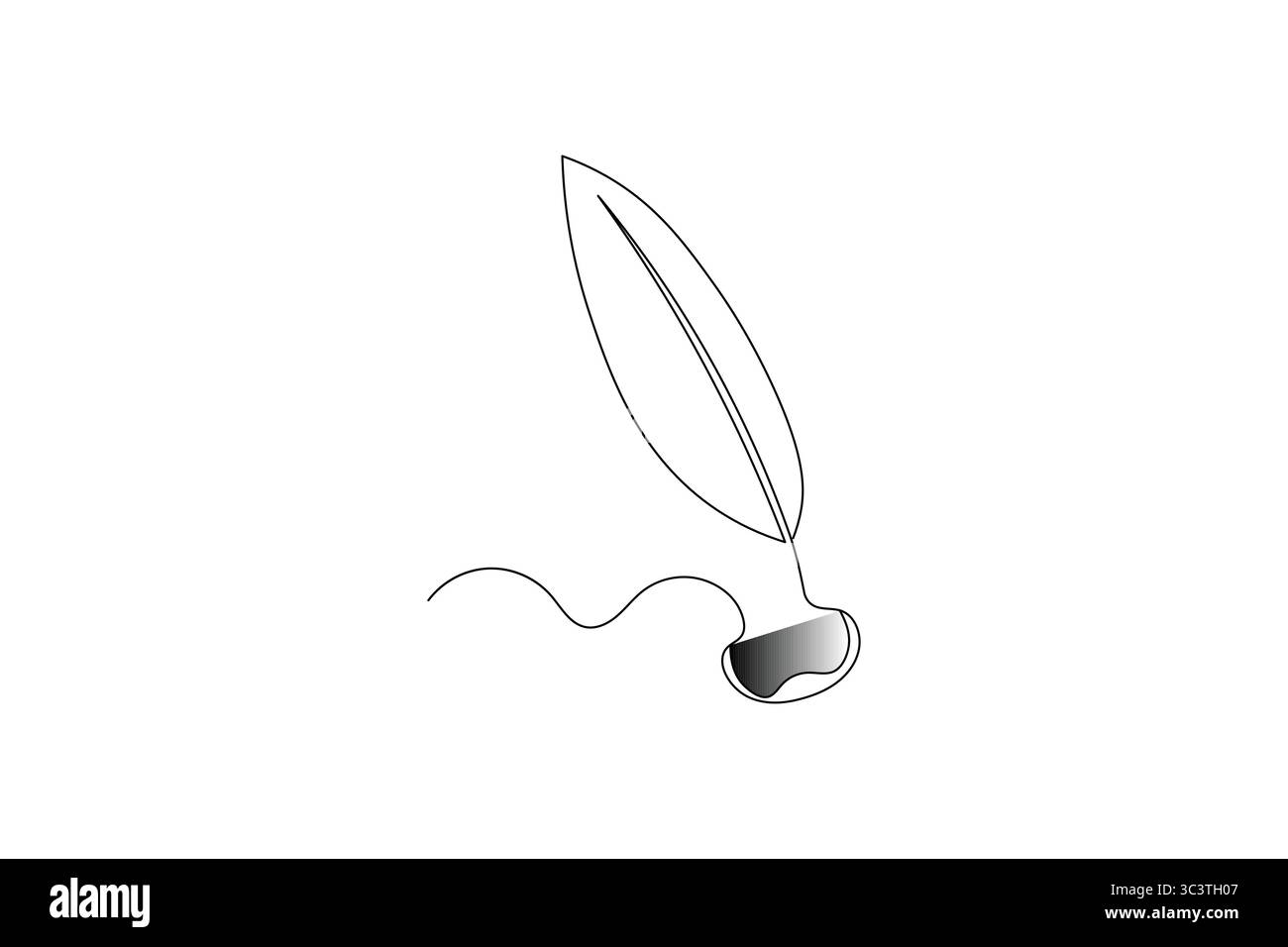 Fine line vector sketch Black and White Stock Photos & Images - Alamy