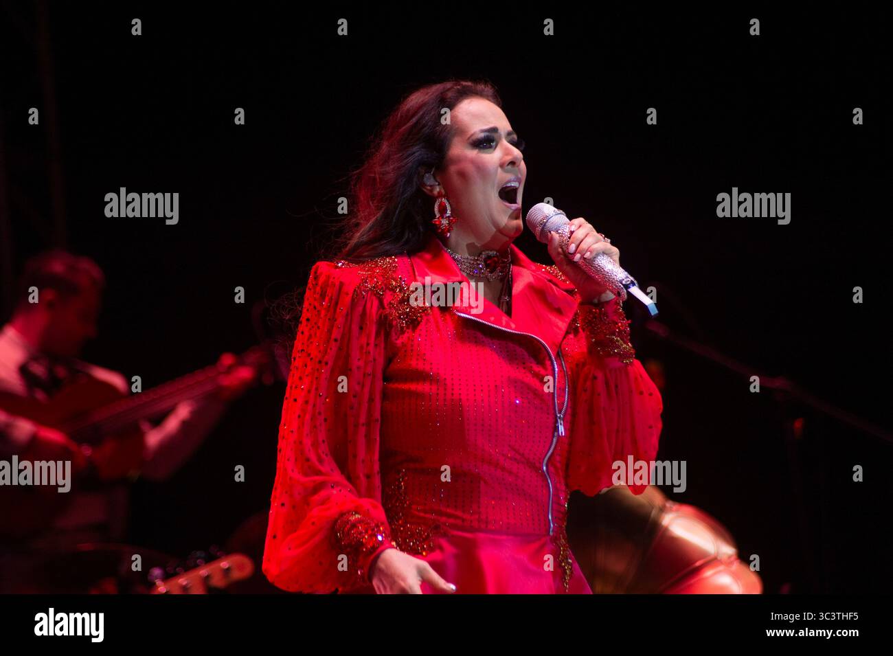 Mexican singer Edith Márquez performs during the 494th anniversary of ...