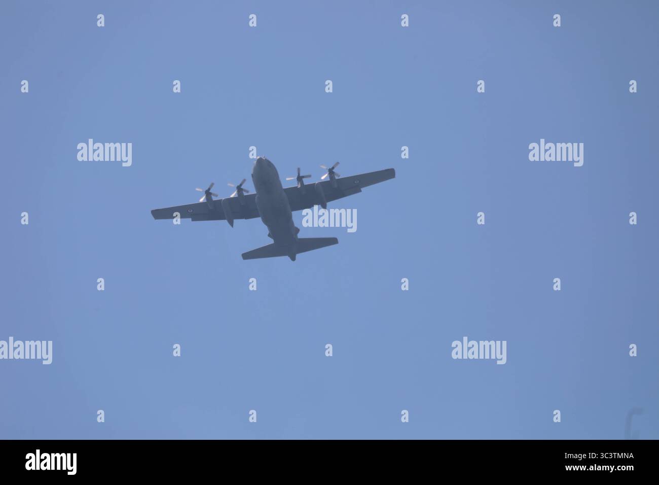 An airplane drops humanitarian aid over Gaza An airplane drops ...