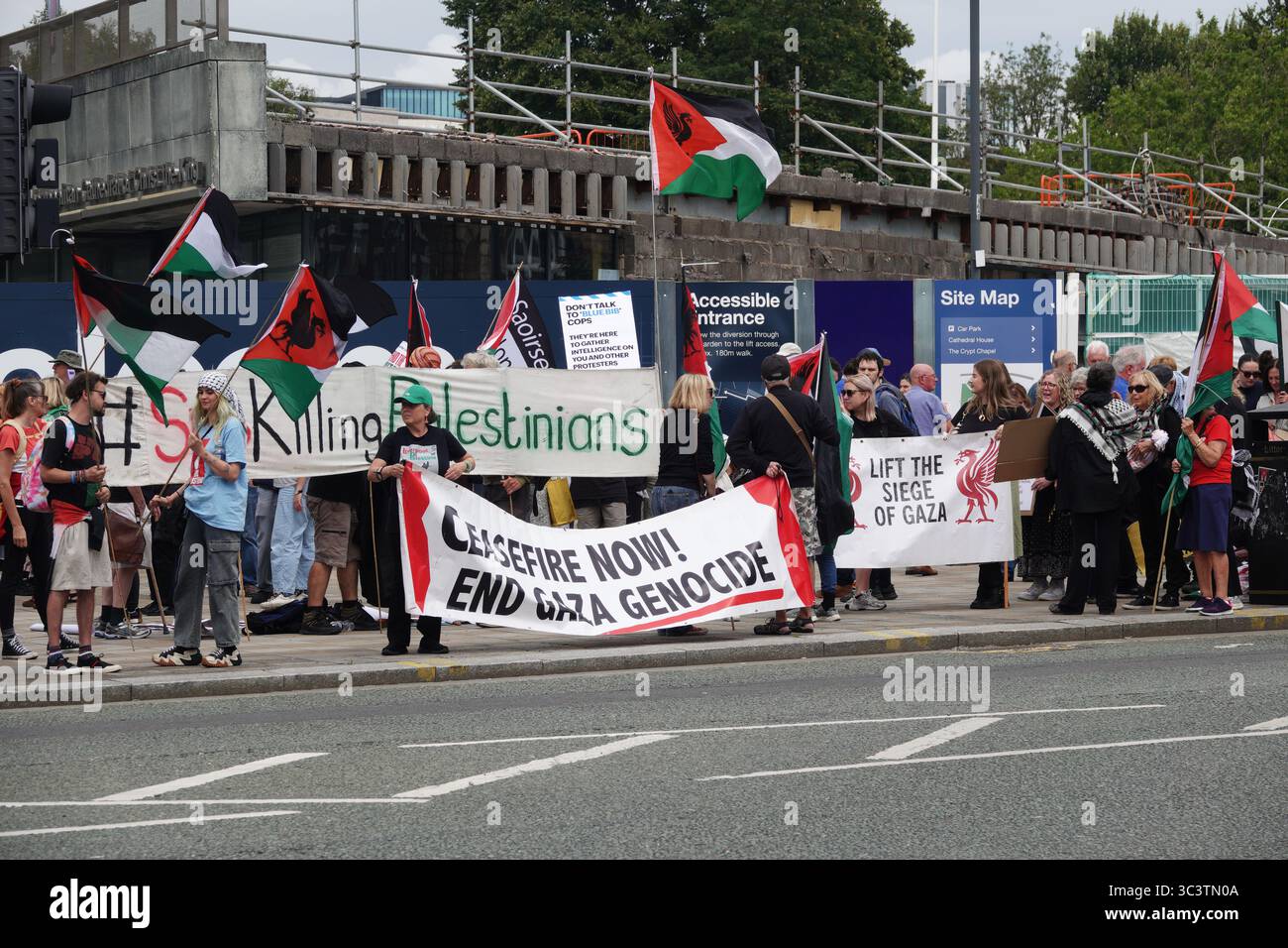 Liverpool, UK. 27th July, 2025. Liverpool Friends of Palestine ...
