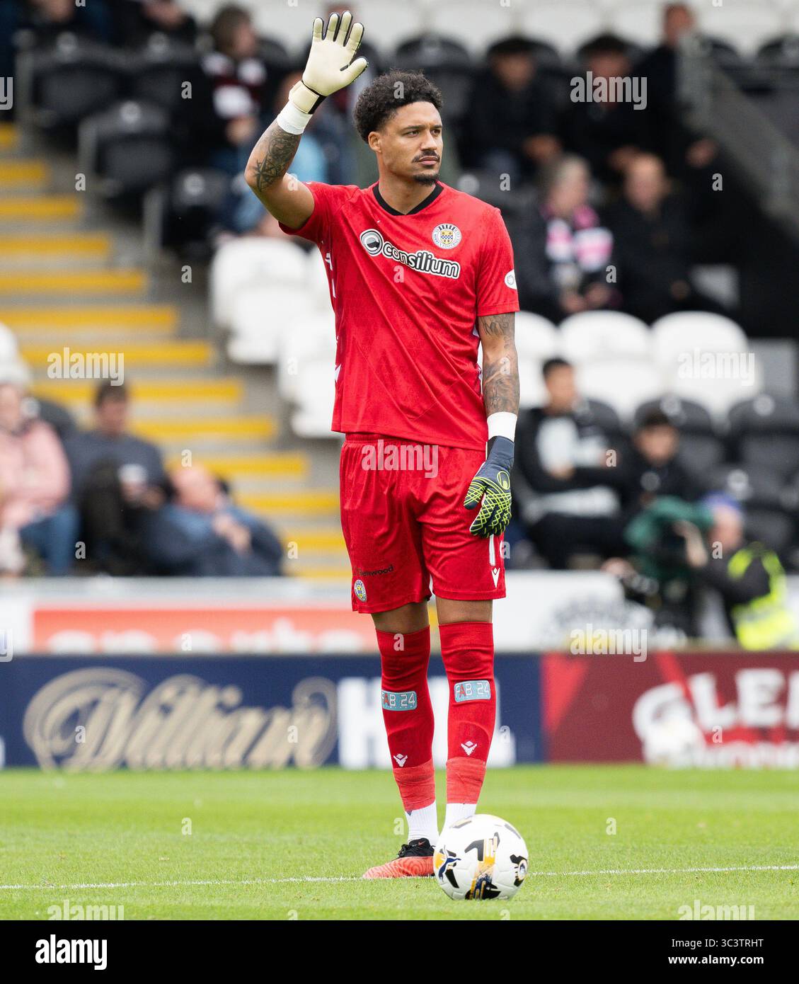 PAISLEY, SCOTLAND - July 27: St Mirren's Shamal George in action during ...