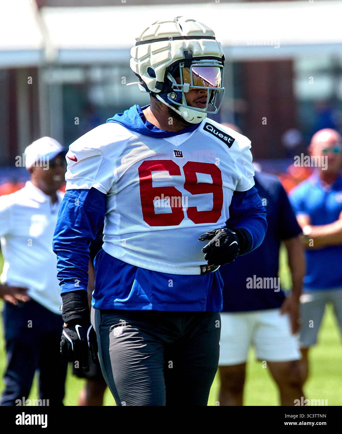 New York Giants defensive linemen Cory Durden (69) during training camp ...