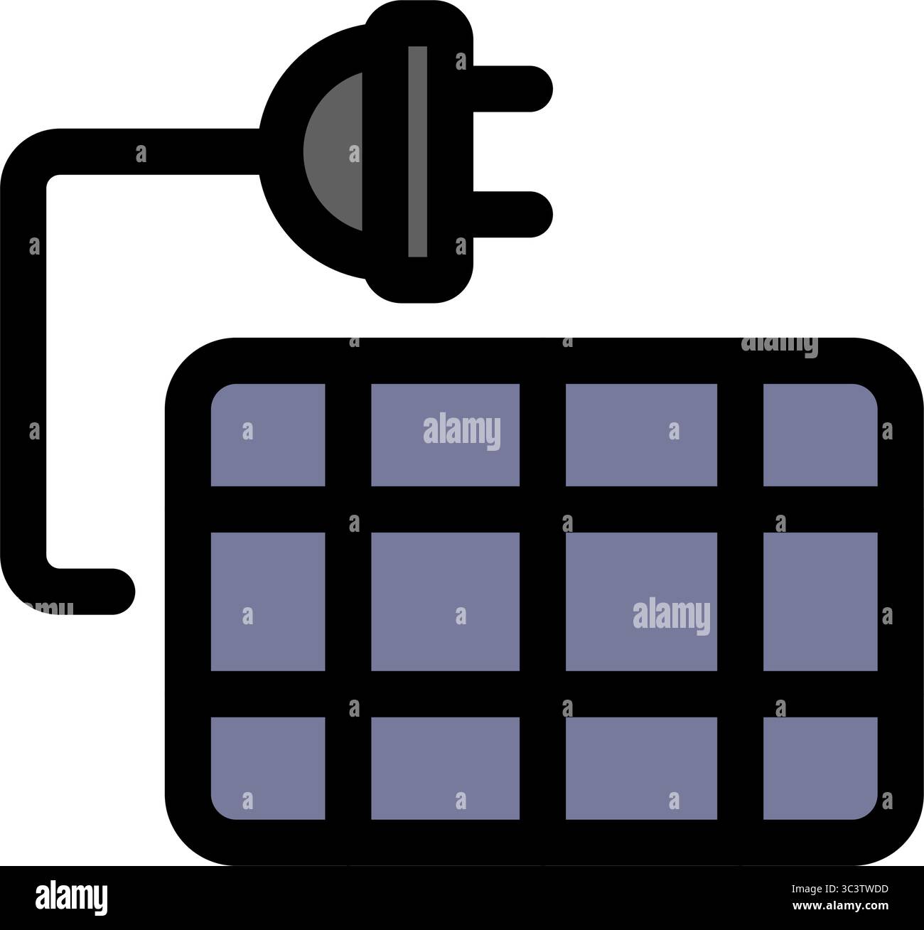 Solar panel symbol - renewable energy, sustainability and ecology icon ...