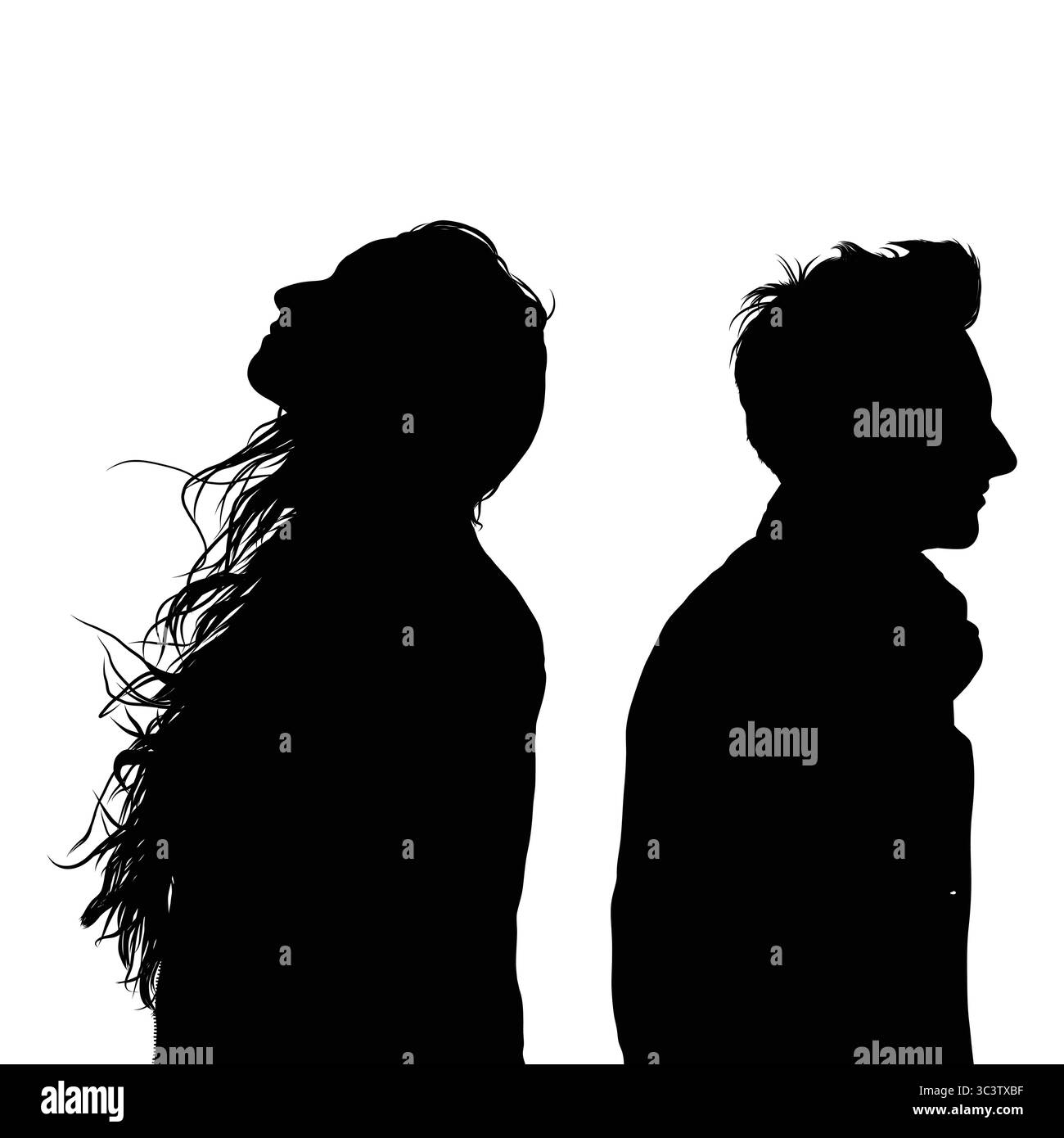 Woman from back silhouette Stock Vector Images - Alamy