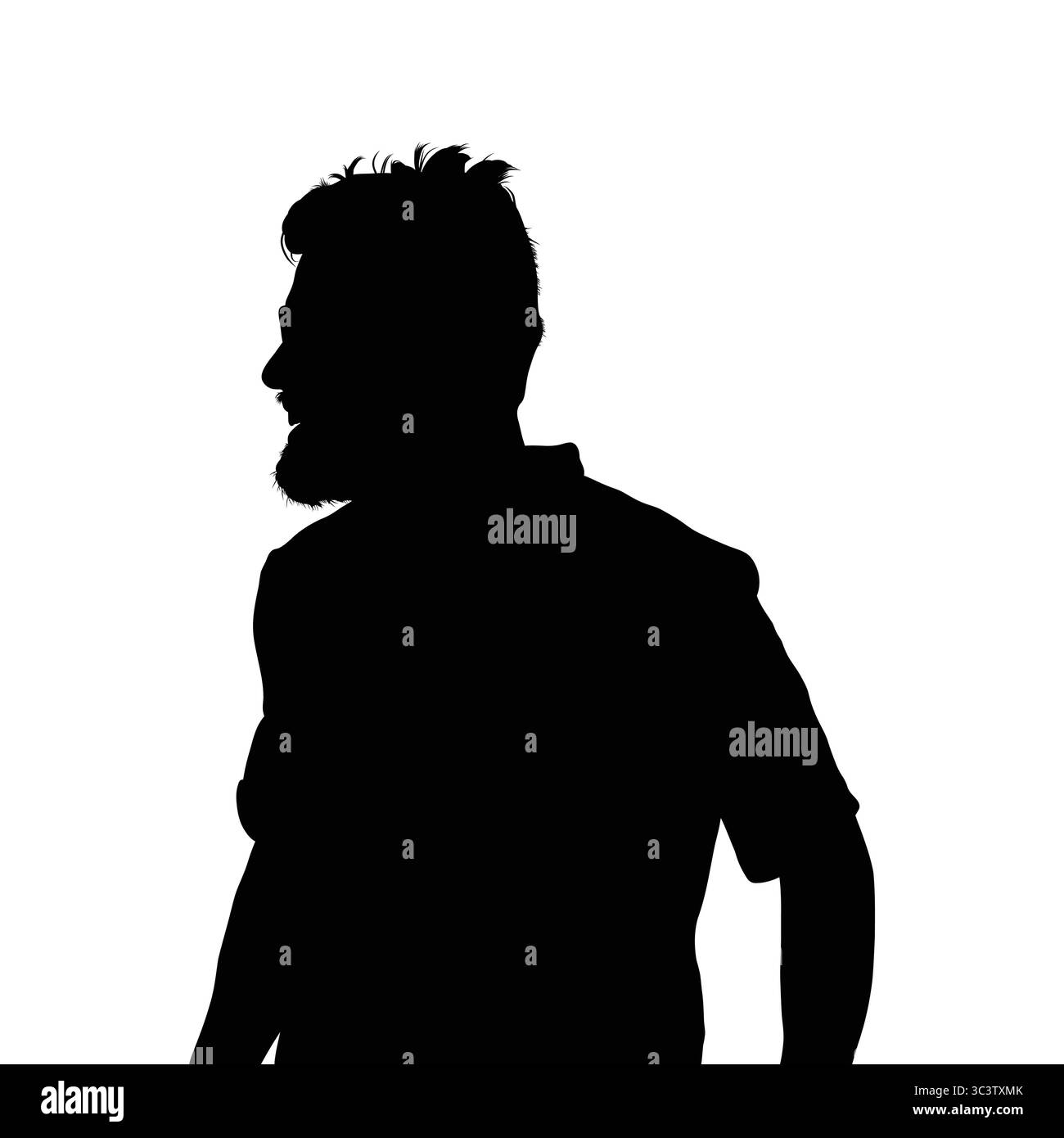 Profile portrait bearded man hi-res stock photography and images - Alamy