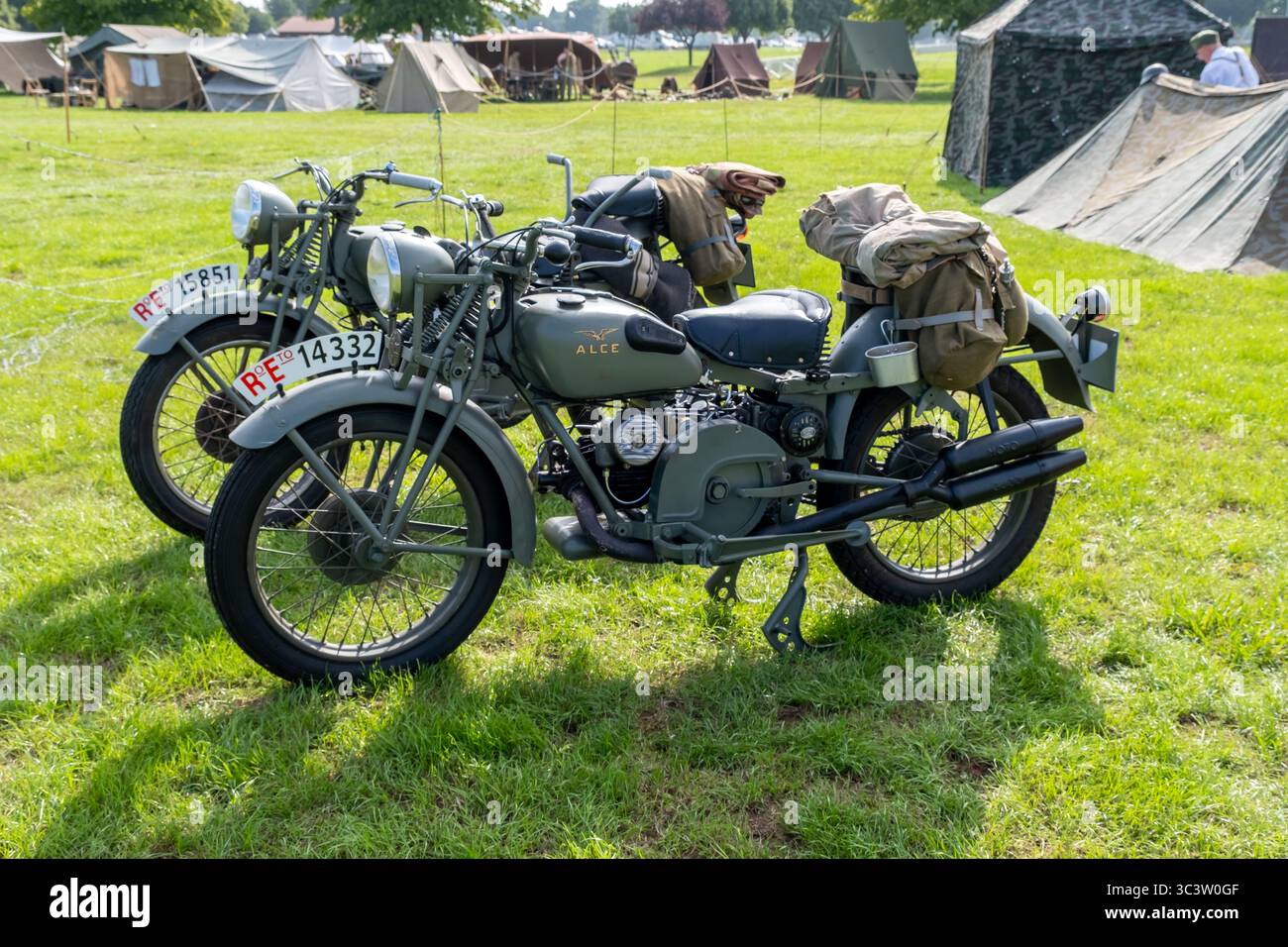 A Moto Guzzi Alce military motorcycle on display at the 2025 Suffolk ...