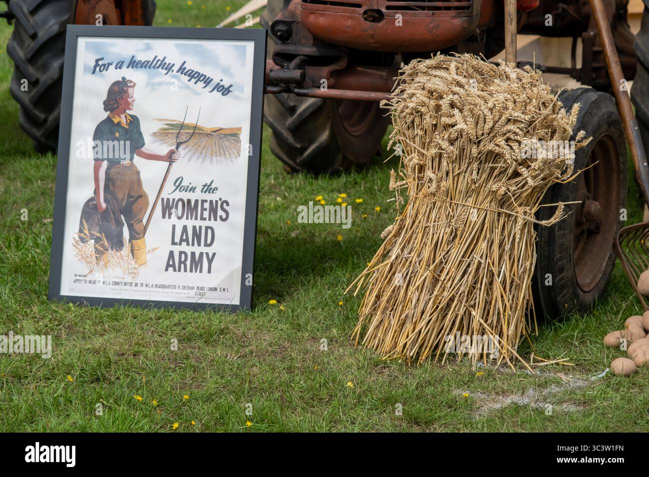 Historic display at the 2025 Suffolk military show. A land girls poster ...