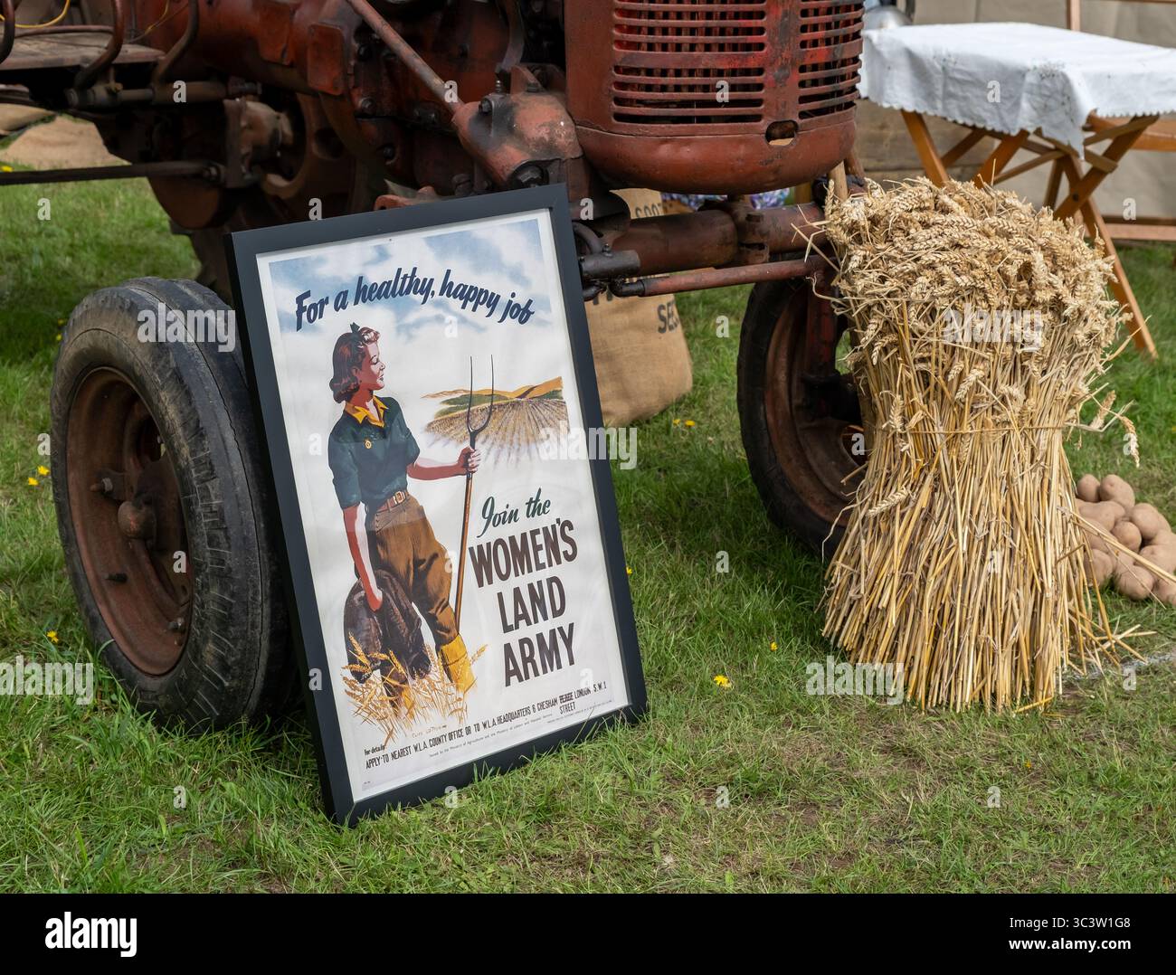 Historic display at the 2025 Suffolk military show. A land girls poster ...