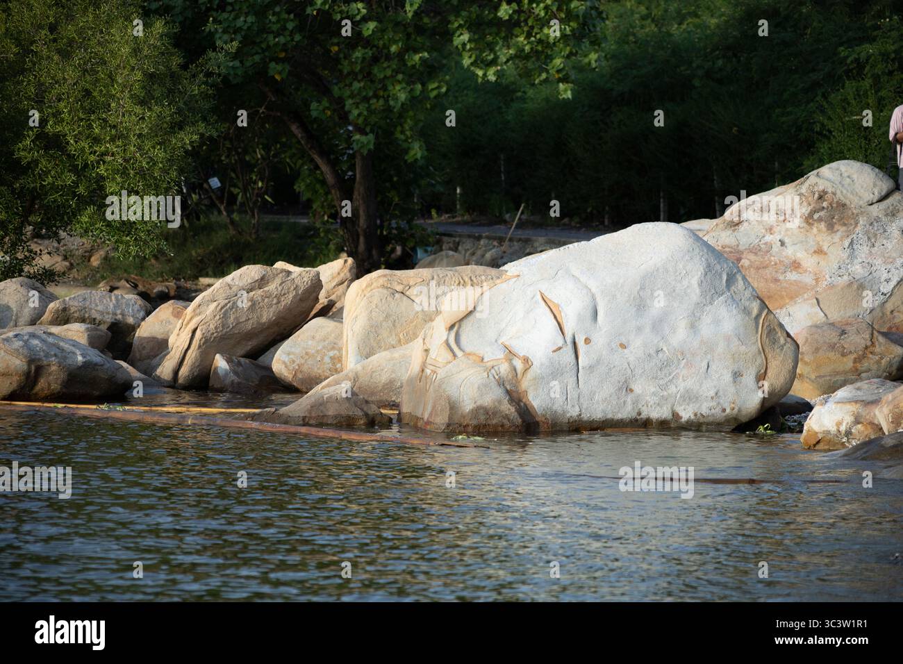 Rock, human face near Hin Khao Shrine at Ang Sila Chonburi Stock Photo ...