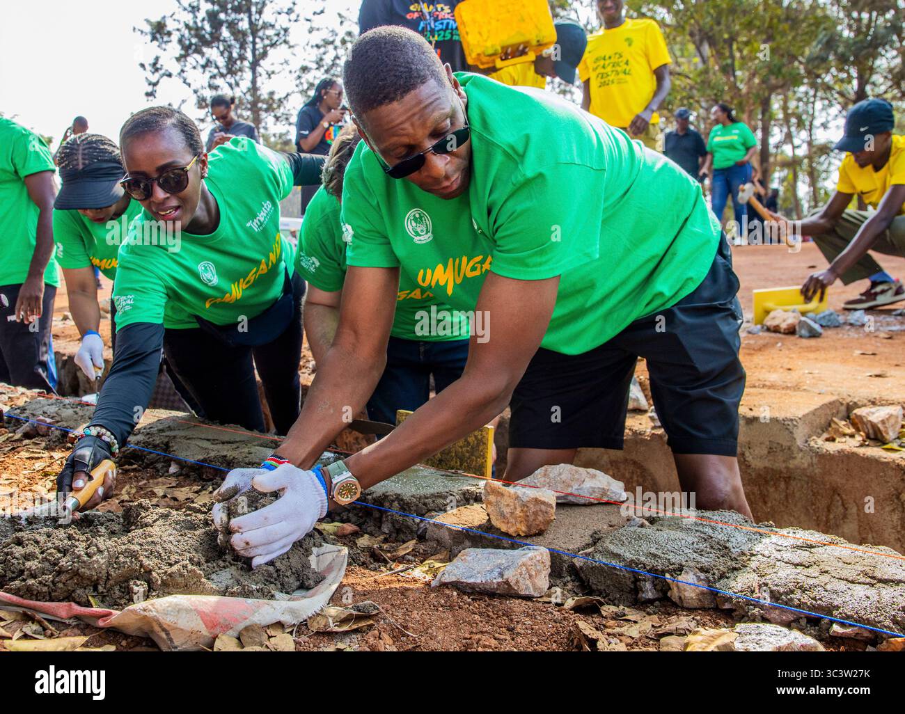 Kigali, Rwanda. 26th July, 2025. Masai Ujiri (R), co-founder of Giants ...