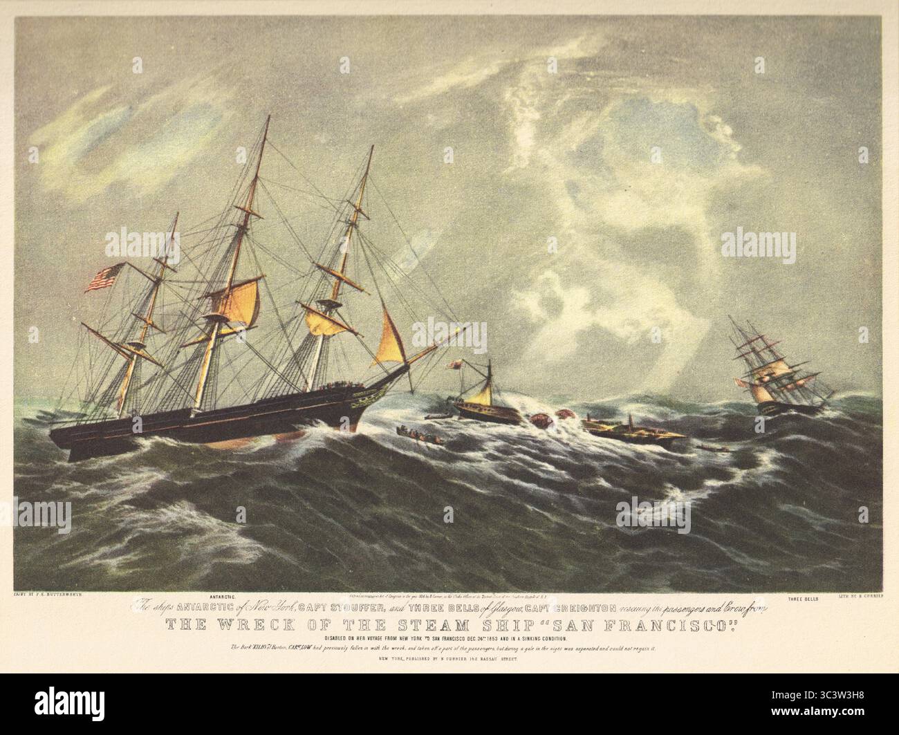 Victorian ship lithograph hi-res stock photography and images - Alamy