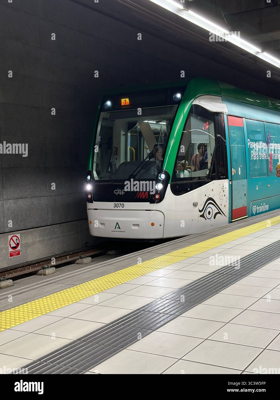 Metro station in Malaga, Atarazanas line Stock Photo - Alamy