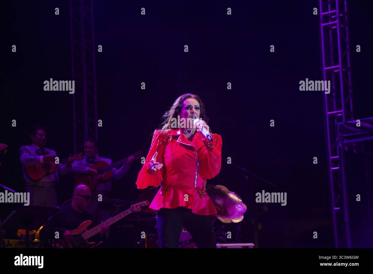 Non Exclusive: Mexican singer Edith Márquez performs during the 494th ...