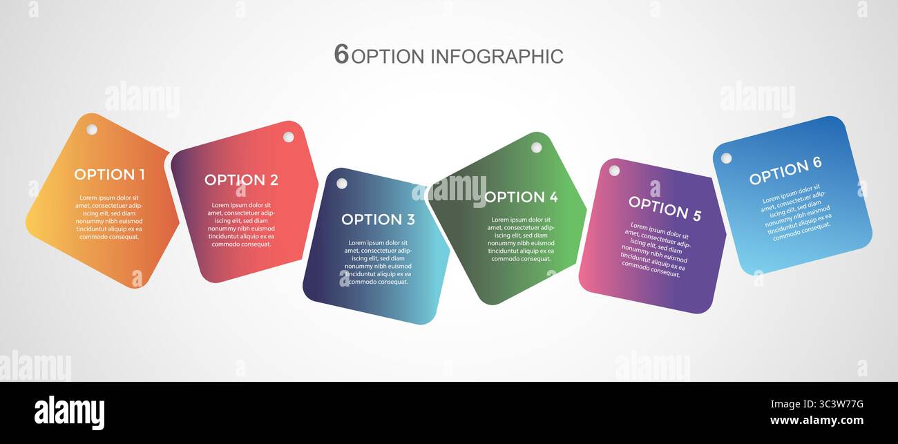6, Six-Step Editable Infographic Template for Marketing, Strategy ...