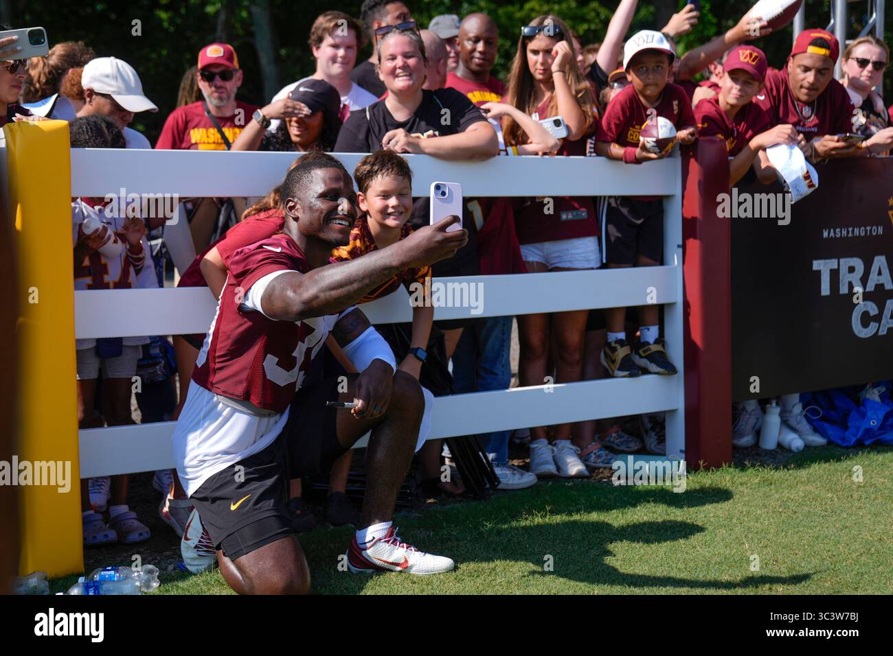 Washington Commanders safety Jeremy Reaves (39) poses for a photo with ...