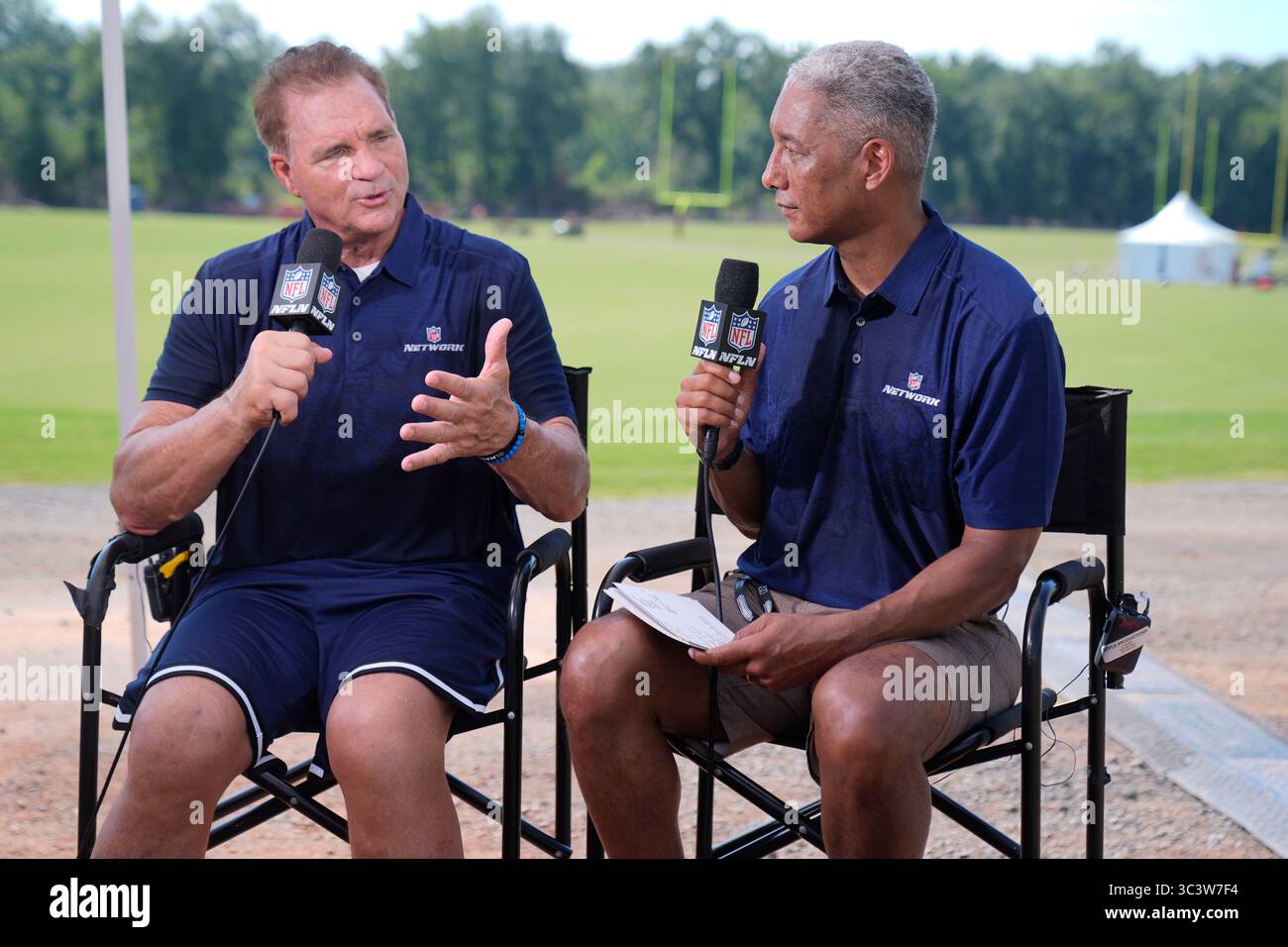 NFL Network hosts Brian Baldinger, left, and Steve Wyche, right report ...