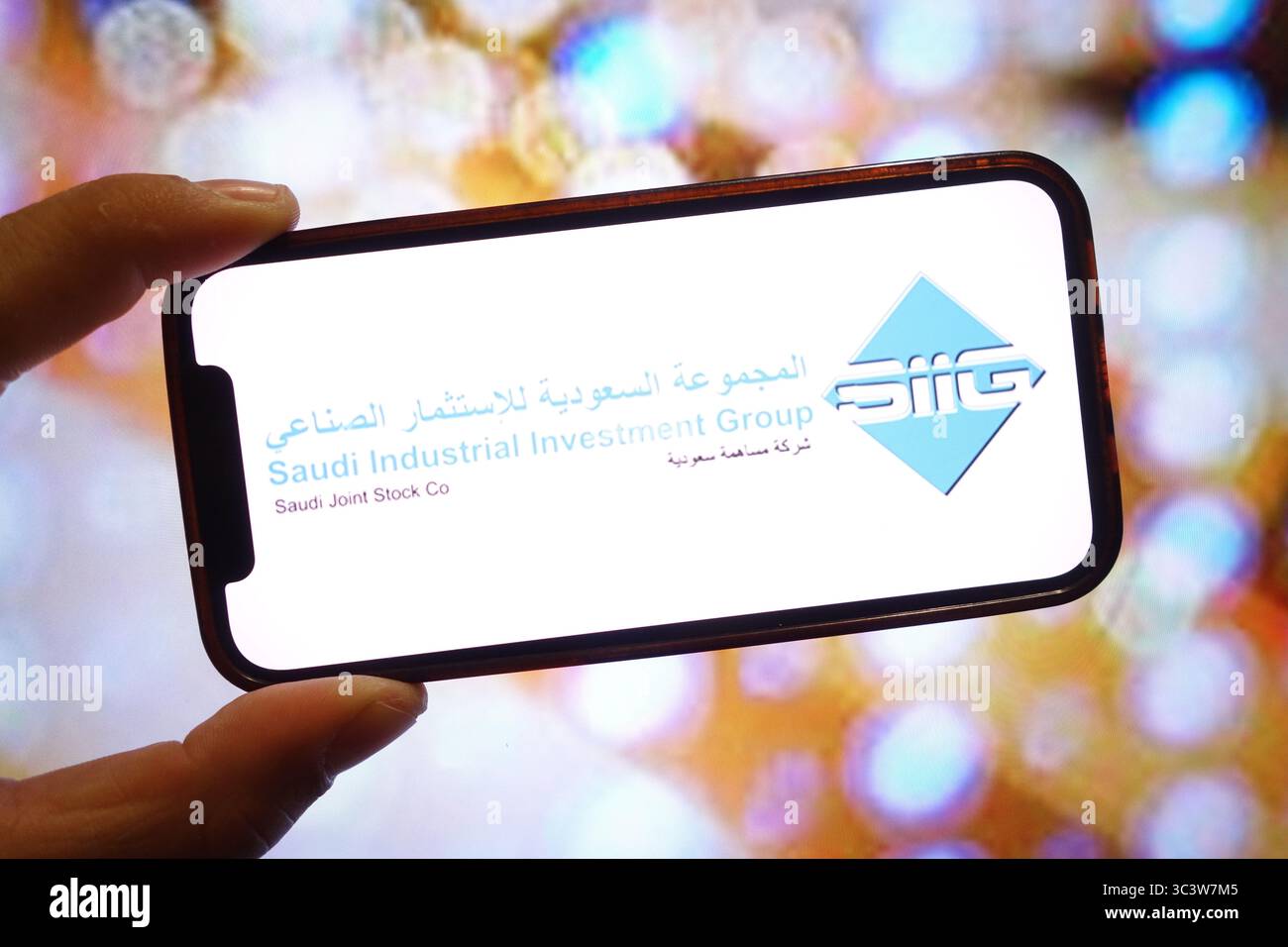 July 5, 2025, Poland: In this photo illustration, a Saudi Industrial ...