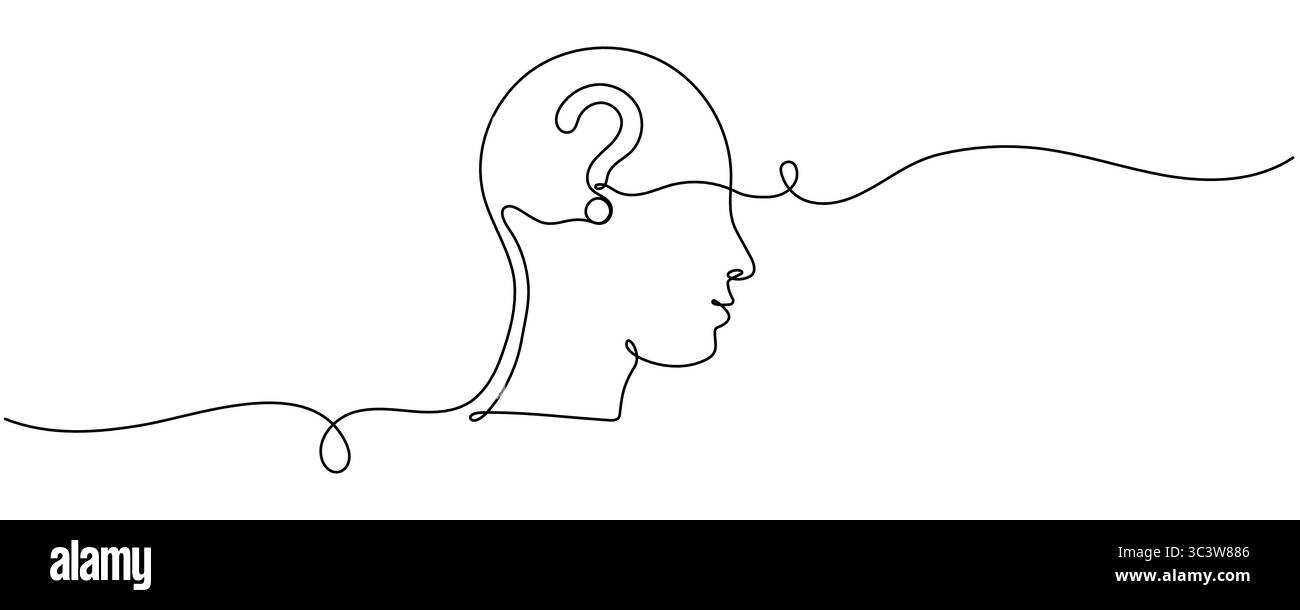 Minimalist question mark line Stock Vector Images - Alamy